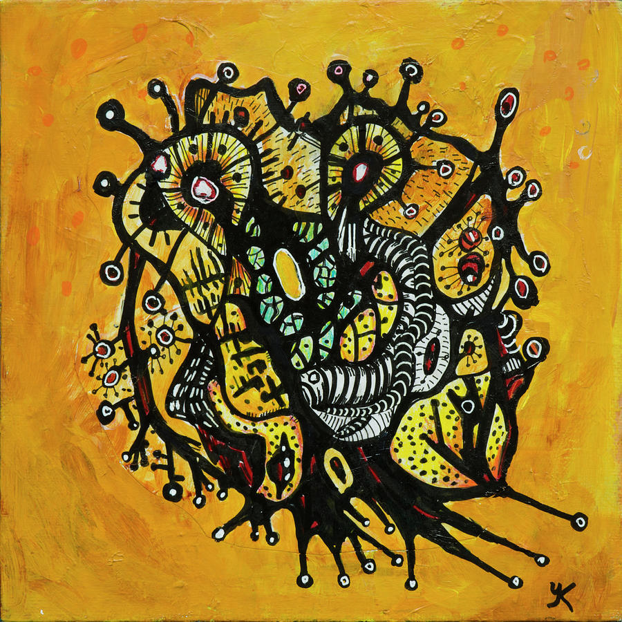 Biomorphic Abstract Mixed Media by Yulia Kazansky - Fine Art America