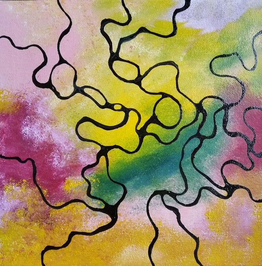 Bionic lines Painting by Julia Gor - Fine Art America