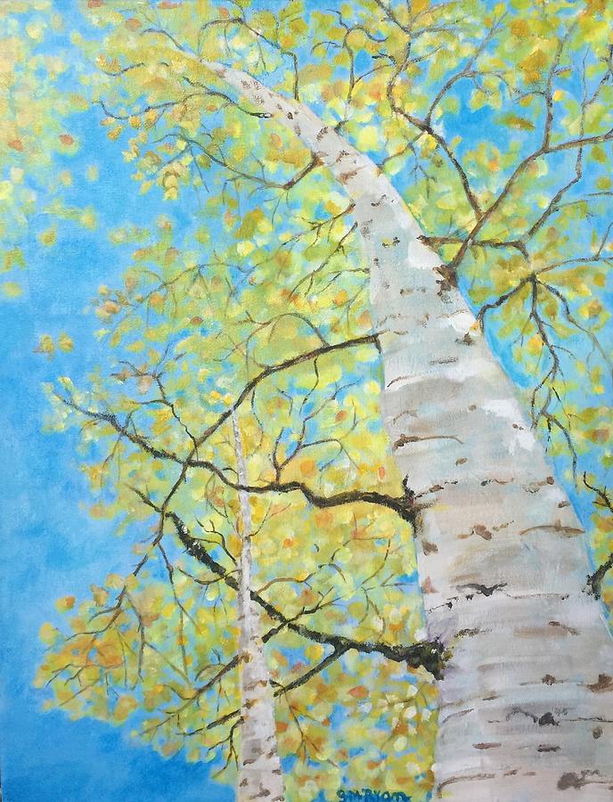 Birch Tree Painting by GM Ryan - Fine Art America