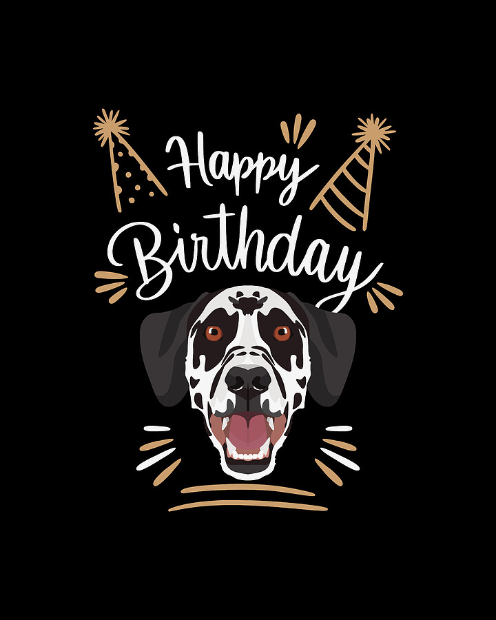 Birthday Gift Dalmatian Digital Art by GreenOptix - Fine Art America