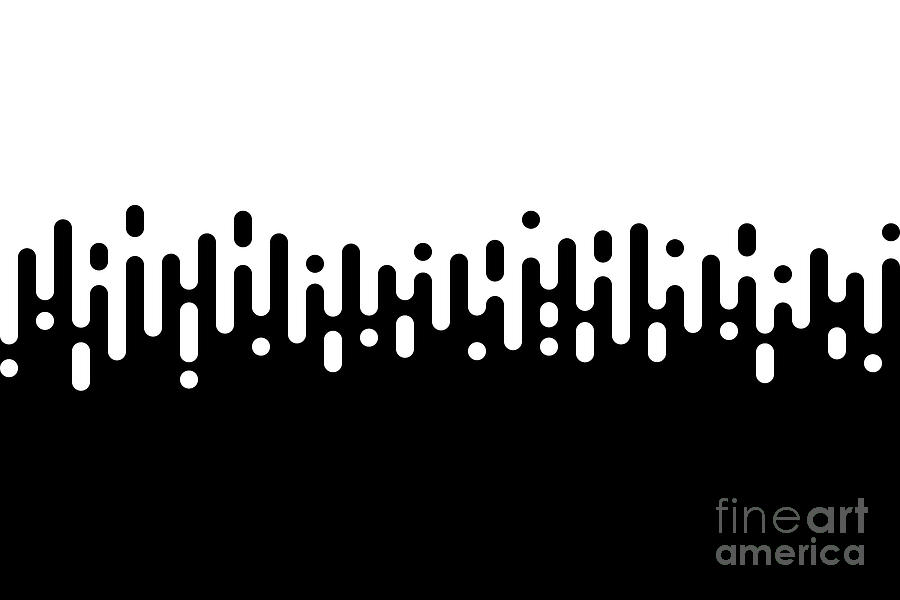 Black and White Abstract Polka Dot Minimal Line Pattern Digital Art by ...