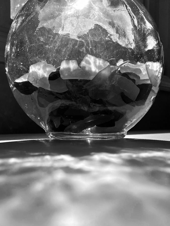 Black And White Glass In Jar Photograph by Cheryl Scanlan - Pixels