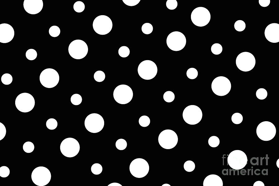 Black and White Polka Dot Pattern Digital Art by Petite Patterns - Fine ...