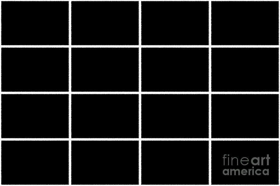 Black and White Tile Grid Check Pattern Digital Art by Petite Patterns ...