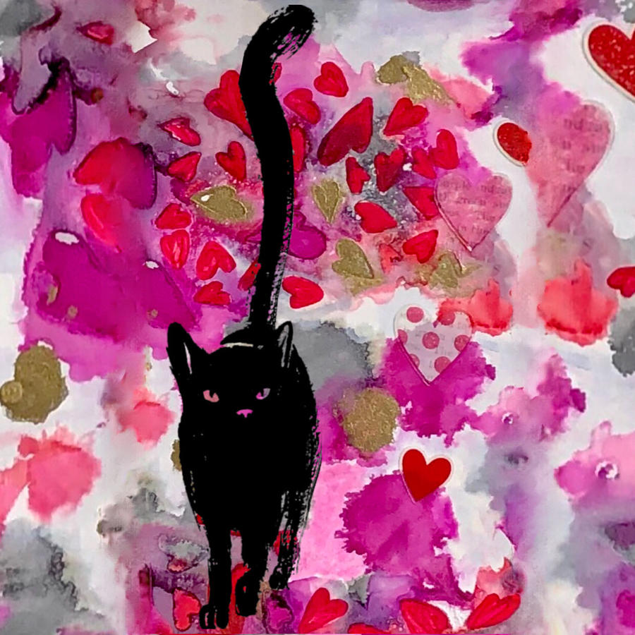 Black Cat Pussycat Digital Art by Christina Hennig - Fine Art America