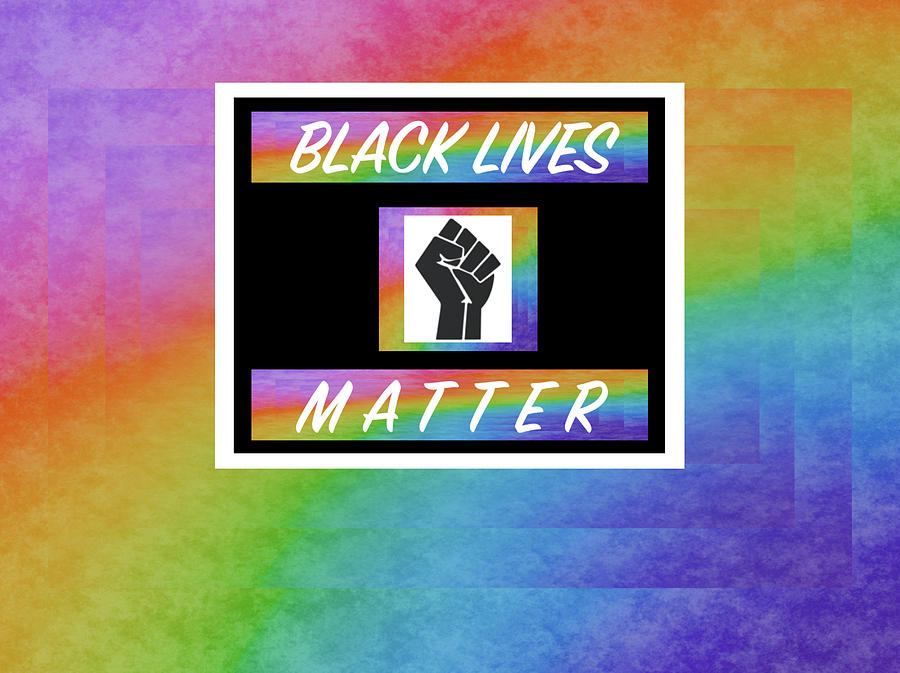 Black Lives Matter Rainbow V2 - Face Mask Digital Art by Artistic ...
