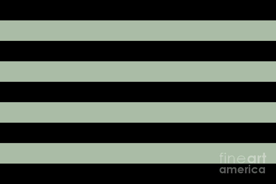 Black Pastel Green Minimal Horizontal Stripe Pattern 2 Pairs Valspar ...