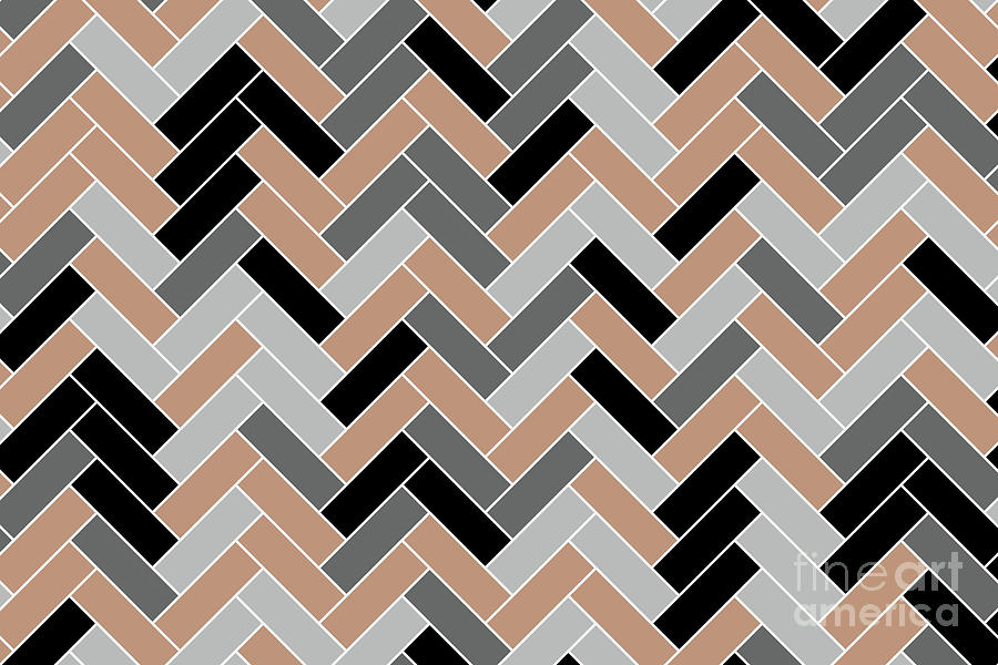 Black Peach Gray Herringbone Pattern Pairs 2023 COTY Desert Carnation ...