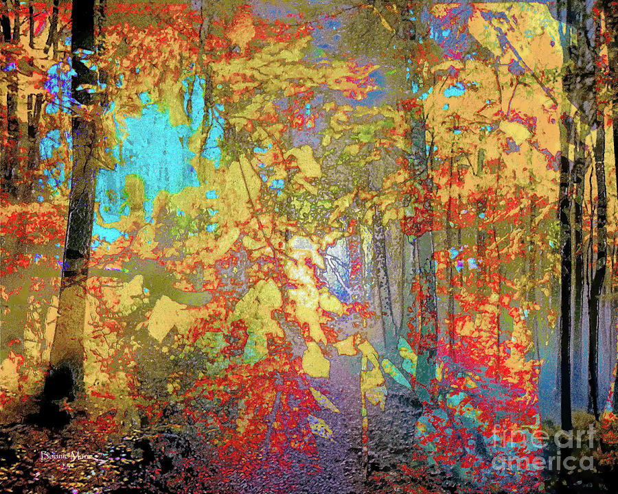 Blaze of Colors in the Forest Painting by Bonnie Marie - Fine Art America
