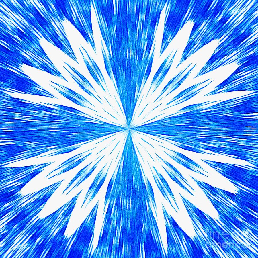 Blue and White Splash Pattern Digital Art by Douglas Brown - Fine Art ...