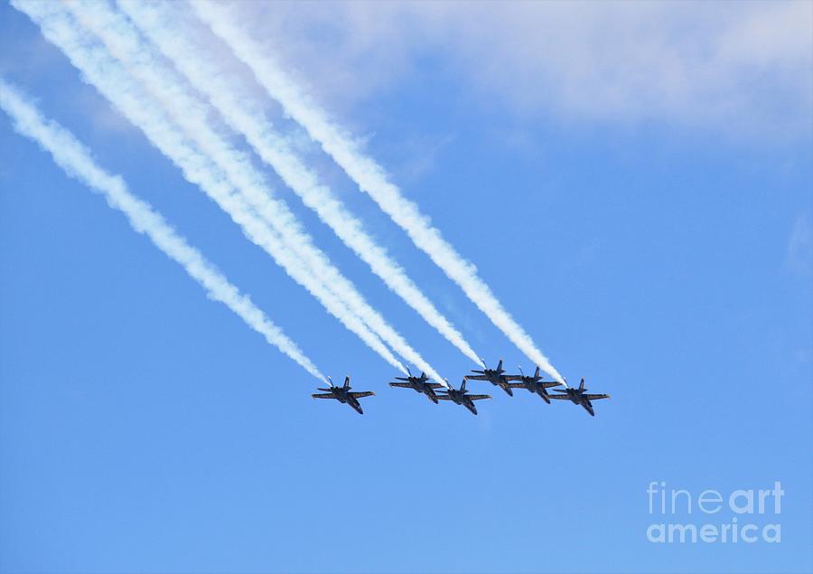 Blue Angels Contrails Photograph by Karen Silvestri - Fine Art America