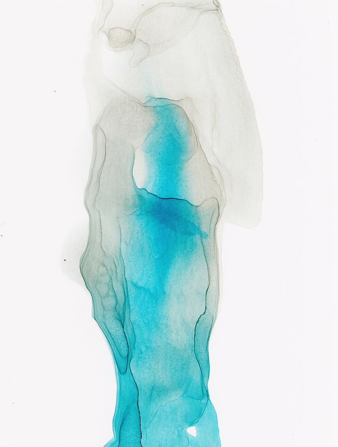 Blue Grey Ink Painting by Stephanie Rowan - Fine Art America