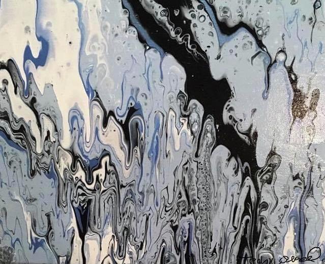 Blue Ice Painting by Tabitha House - Pixels