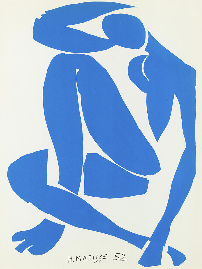 Blue Nude IV, Nu Bleu IV Painting by Henri Matisse - Pixels Merch