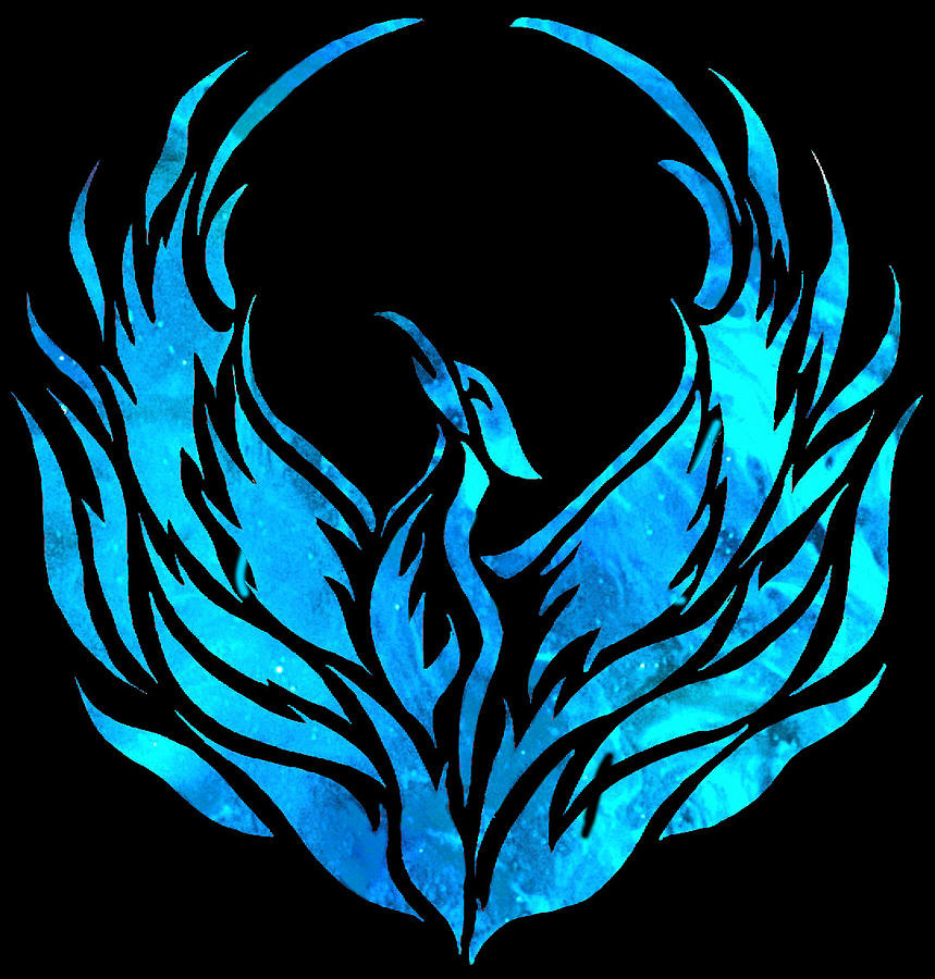 Blue Phoenix Rising Mixed Media By Eileen Backman