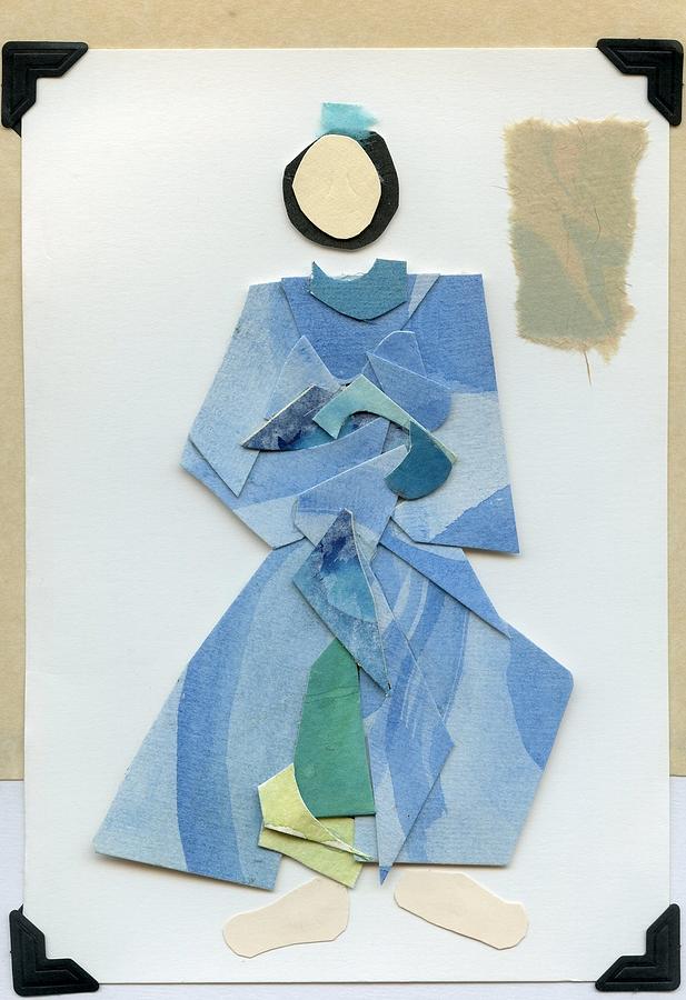 Blue Samurai #2 Mixed Media by Patsy Stanley - Pixels