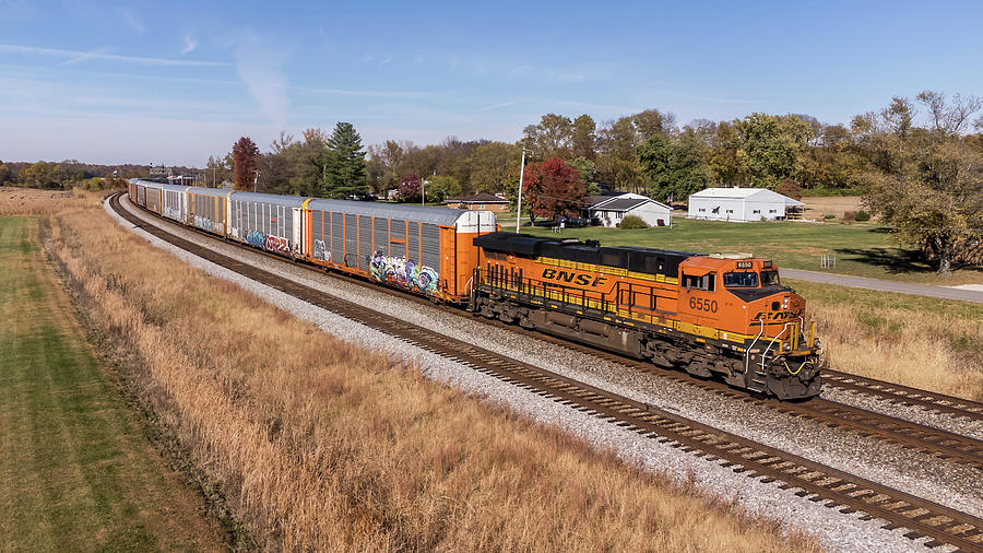 Bnsf 6550 Ge Es44c4 Pyrography by Steelrails Photography - Fine Art America