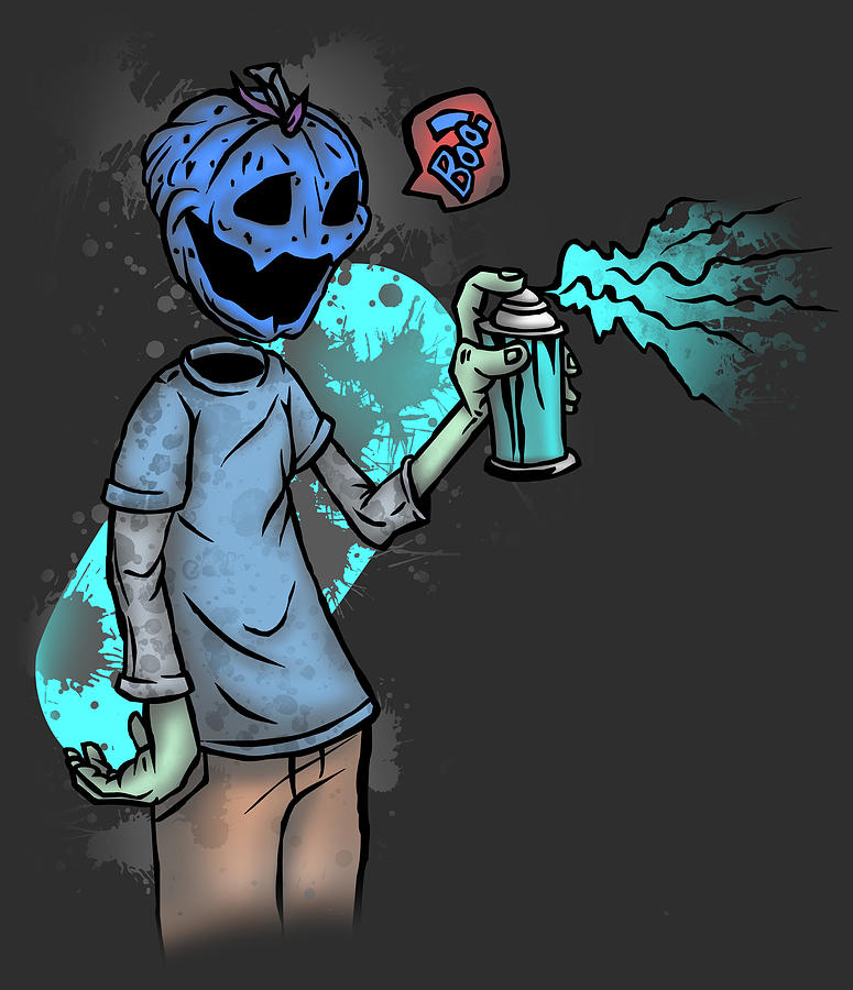 Boo Blue Digital Art by Andy and Michelle's - Fine Art America