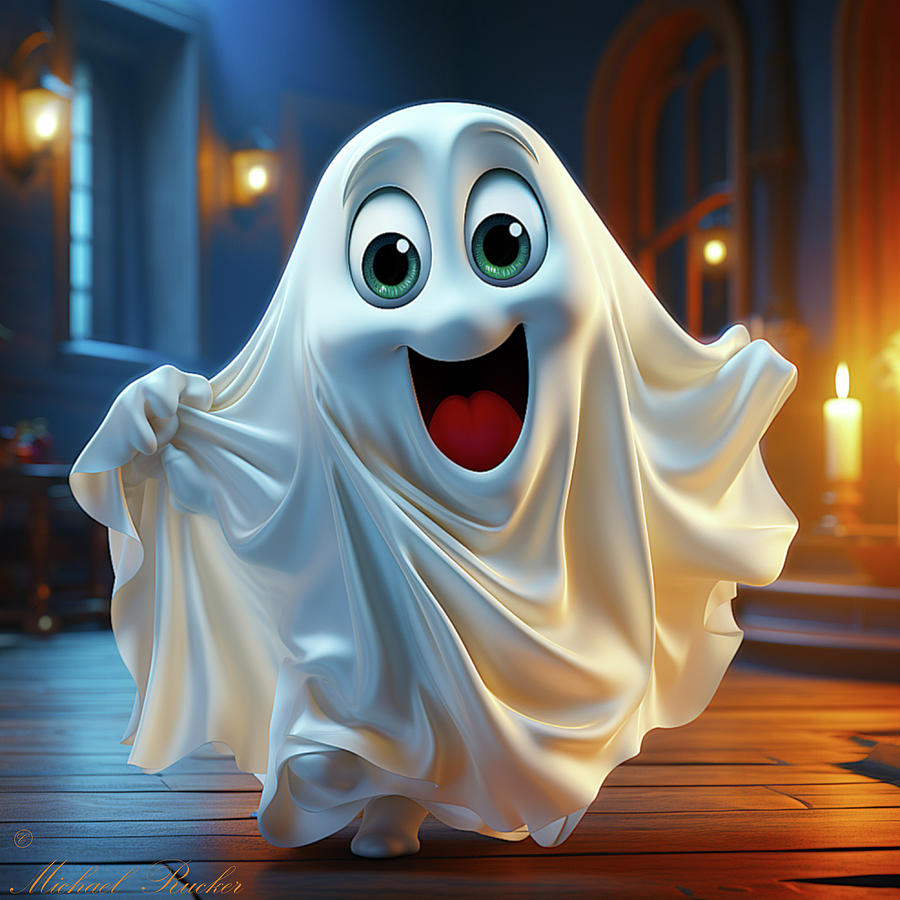 BOO the little ghost Digital Art by Michael Rucker - Fine Art America