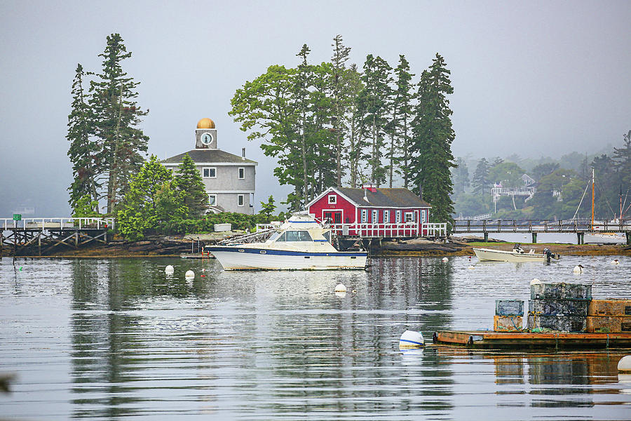 Boothbay Harbor Maine Digital Art by Janet Argenta - Fine Art America