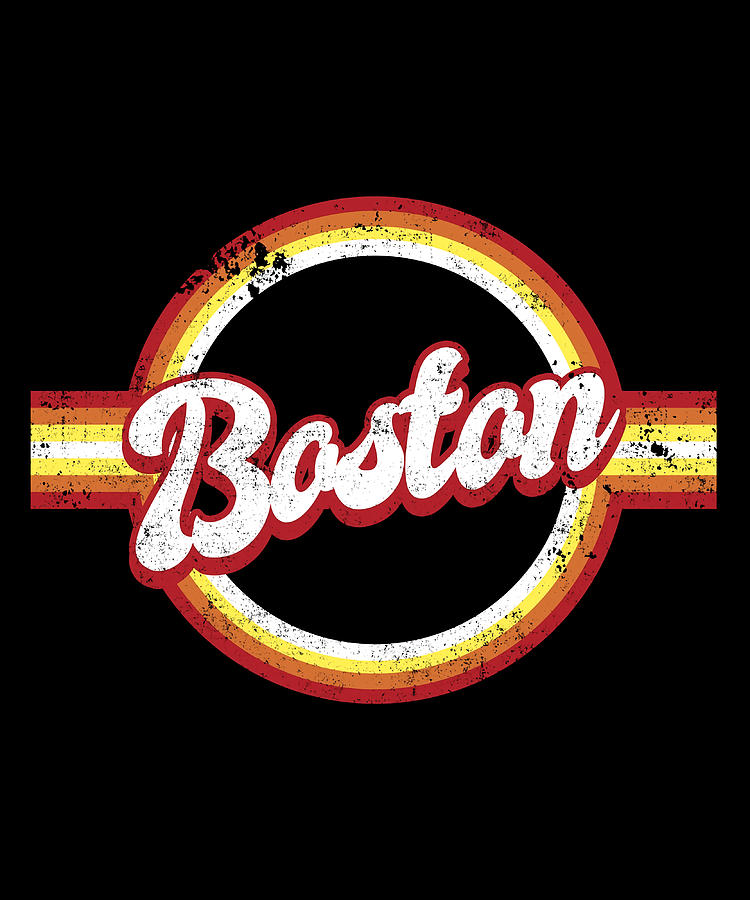 Boston Retro 60s Style Travel 60s Vintage Travel Painting by Saunders ...