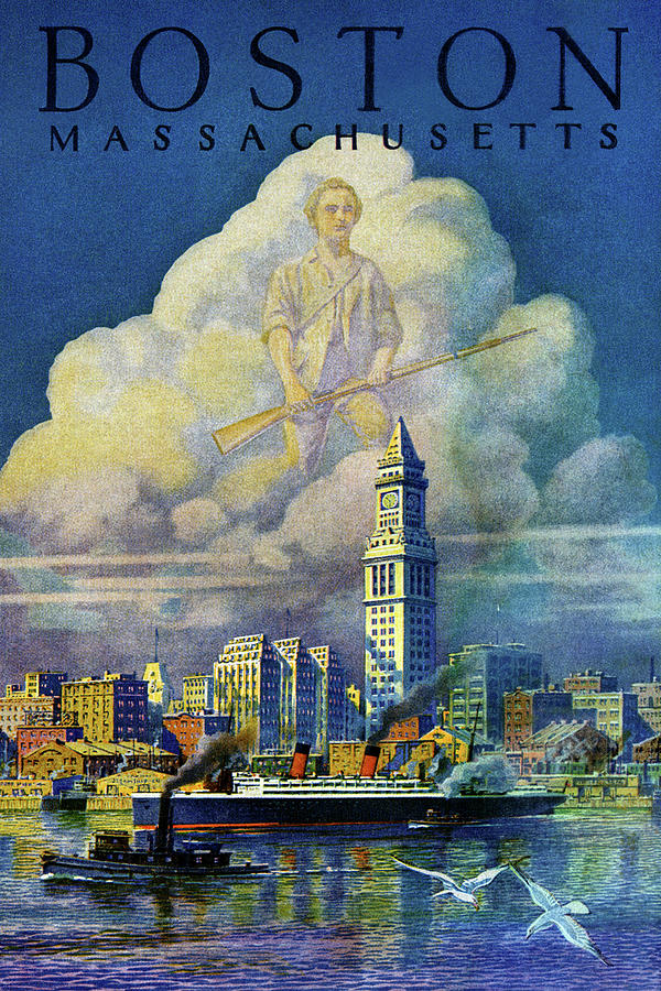 Boston Drawing by Vintage Posters - Fine Art America