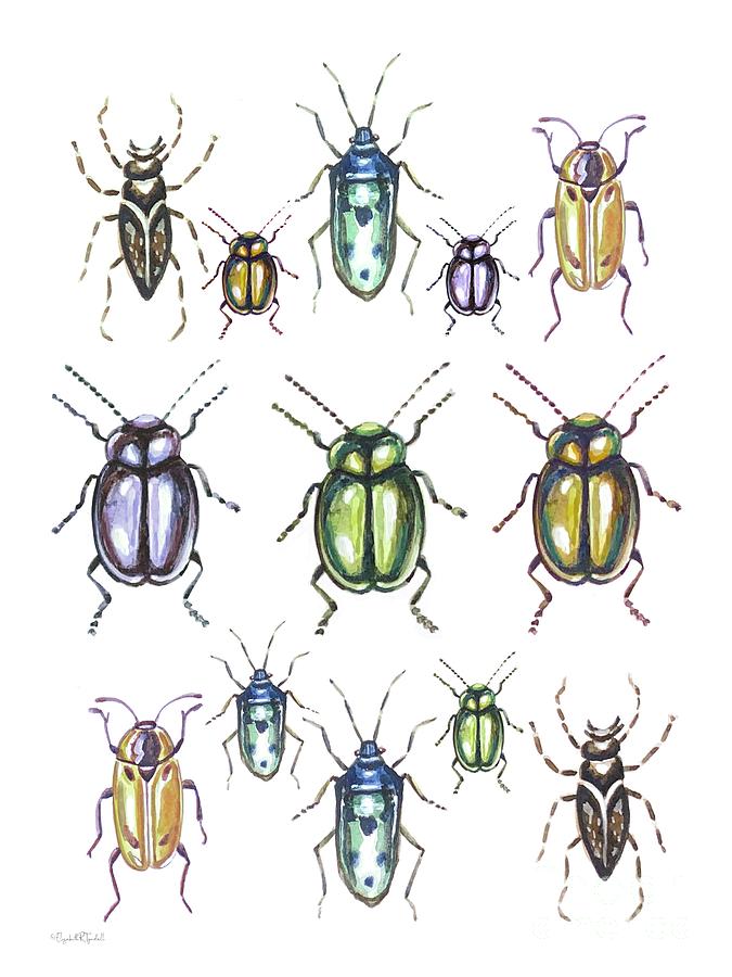 Botanical Bug Study 1 Painting by Elizabeth Robinette Tyndall - Fine ...