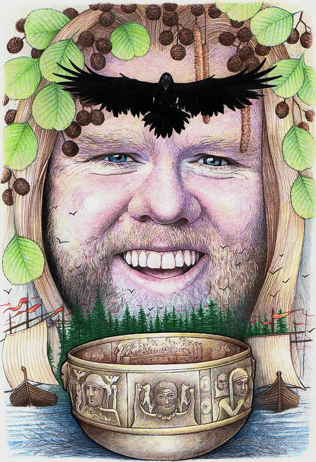 Bran and the Alder tree Drawing by Yuri Leitch | Pixels