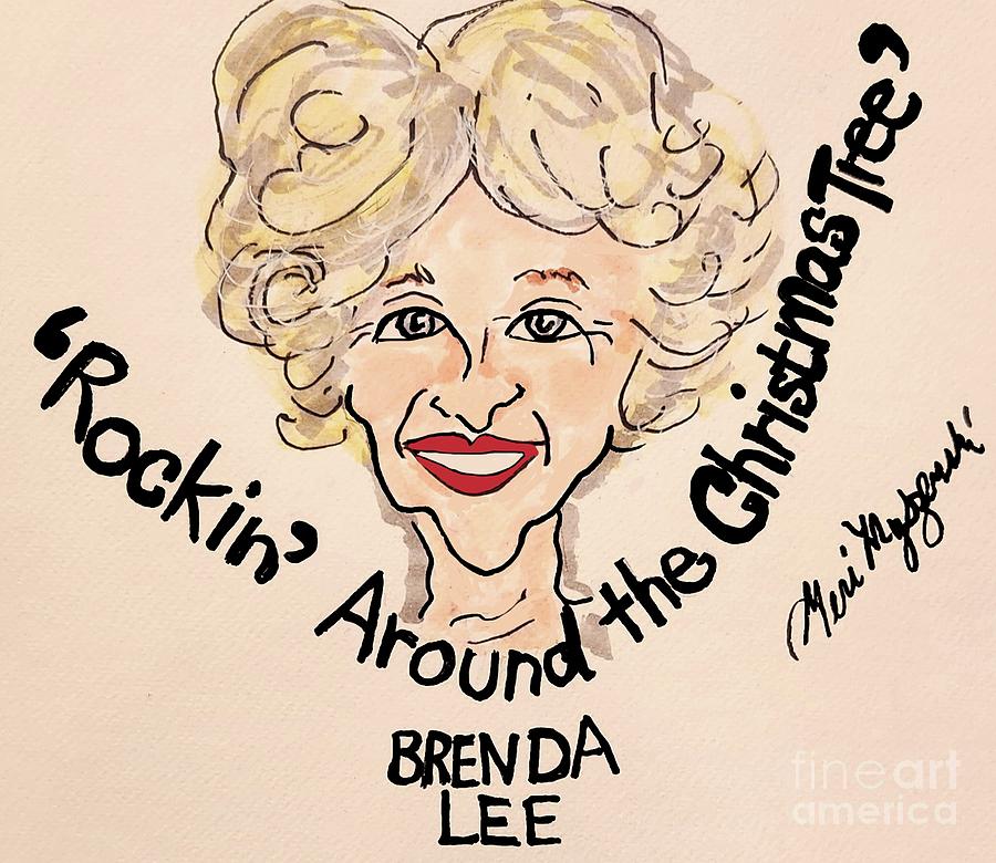Brenda Lee Rockin' Around the Christmas Tree Mixed Media by Geraldine Myszenski - Fine Art America