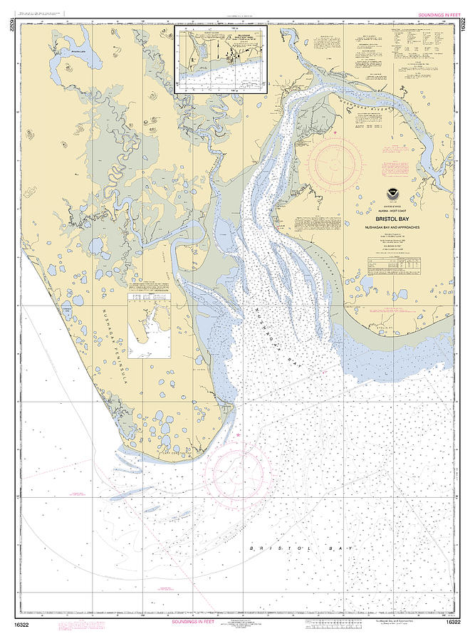 Bristol Bay Nushagak Bay And Approaches Alaska, Noaa Chart 16322 Digital Art by Nautical ...