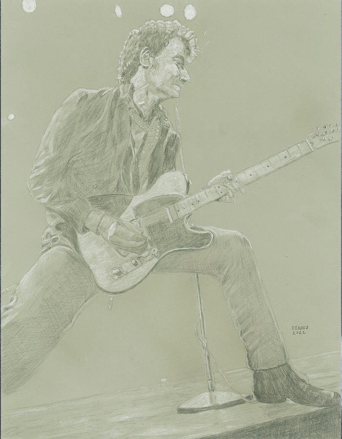 Bruce Springsteen Drawing by Dennis Larson - Fine Art America