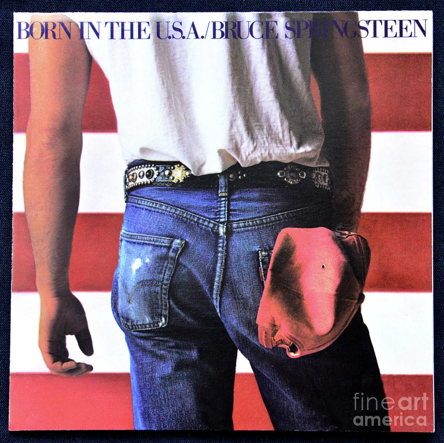 Bruce Springsteen's Born in the USA album cover Photograph by David Lee ...