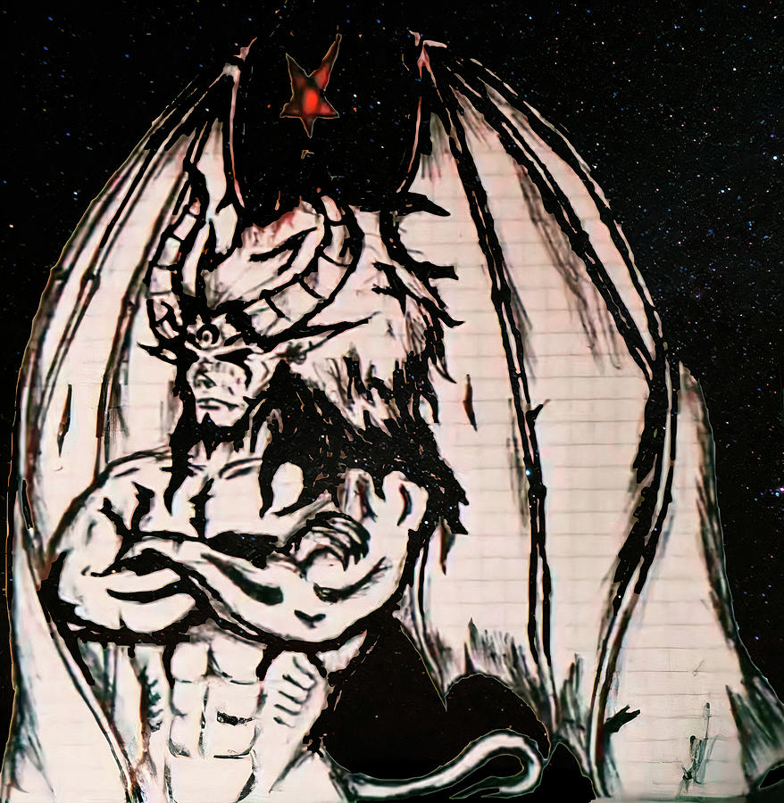 Buff Devil Drawing by Saad Sbai - Pixels