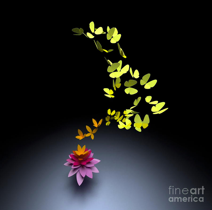 Butterfly origami-by artist Rick Enbody Digital Art by Rick Enbody - Pixels