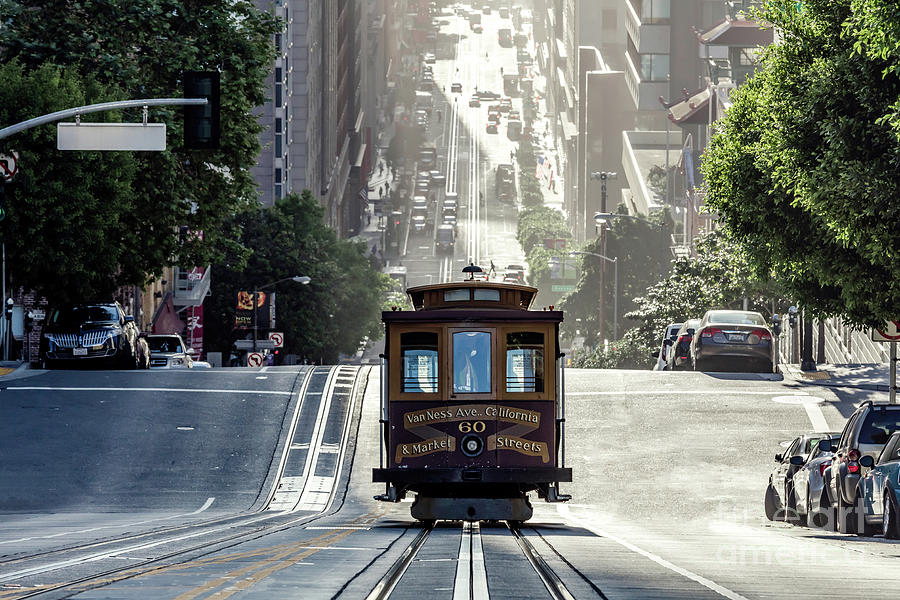 Cable car in California street, San Francisco Photograph by Matteo ...