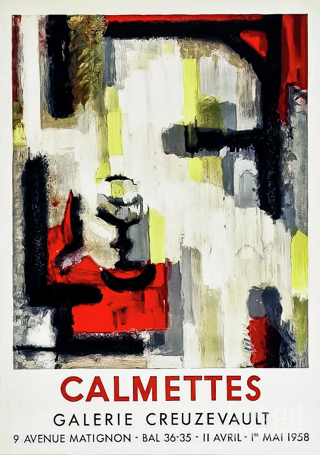 Calmettes Art Exhibition Poster Paris 1958 Drawing by Calmettes - Fine ...