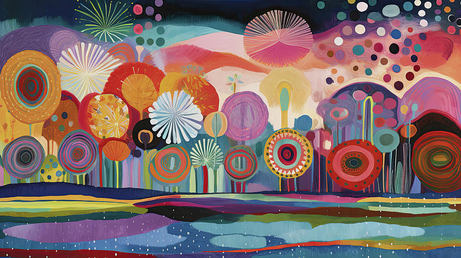 Candy Land 013 Painting by Pixel Grease - Fine Art America