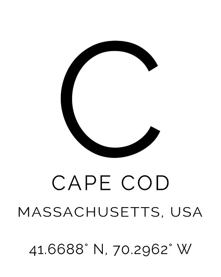 Cape Code GPS Coordinates Digital Art by Printicom | Fine Art America