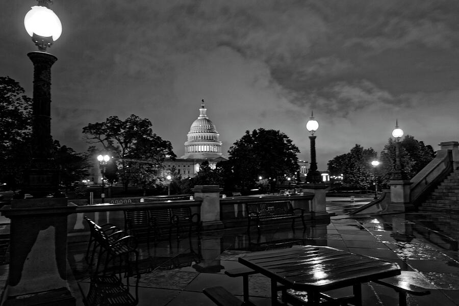 Capitol Building from the Library BW Photograph by Doolittle ...