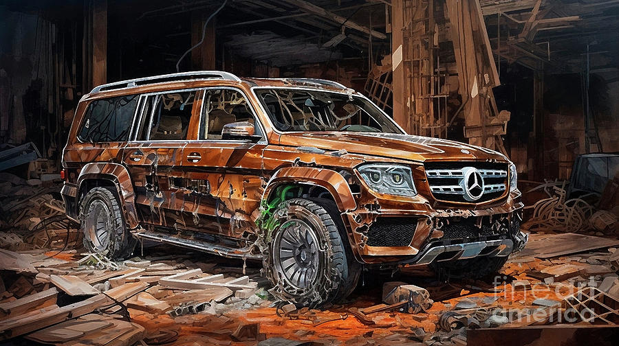 Car 2459 Mercedes-Benz GLS-Class Drawing by Clark Leffler - Fine Art ...