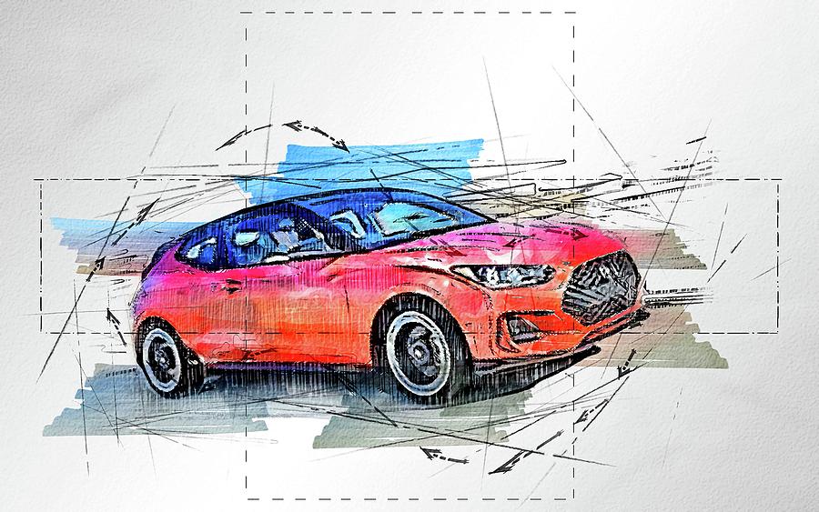 Car Hyundai Veloster Turbo 2019 Cars Road Motion New Veloster Digital ...