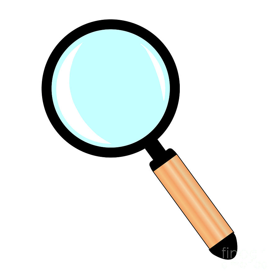 Cartoon Style Magnifying Glass Digital Art by Bigalbaloo Stock - Fine ...