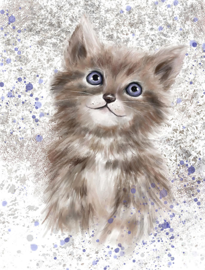 Cat 3 Digital Art by Makiko - Fine Art America