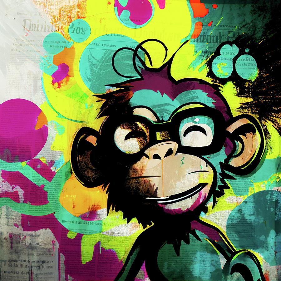 Catchee Monkey Digital Art by Gnu Attitude - Fine Art America