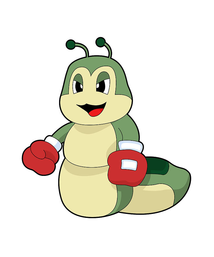 Caterpillar Boxer Boxing Boxing gloves Painting by Markus Schnabel - Pixels