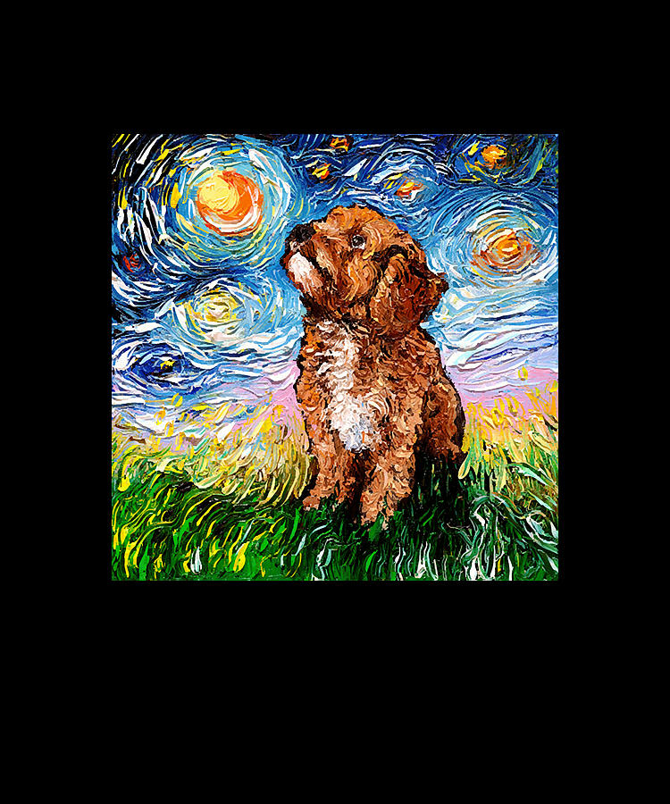 Cavapoo Cavapoo Night Digital Art by Lonny Gusikowski | Pixels