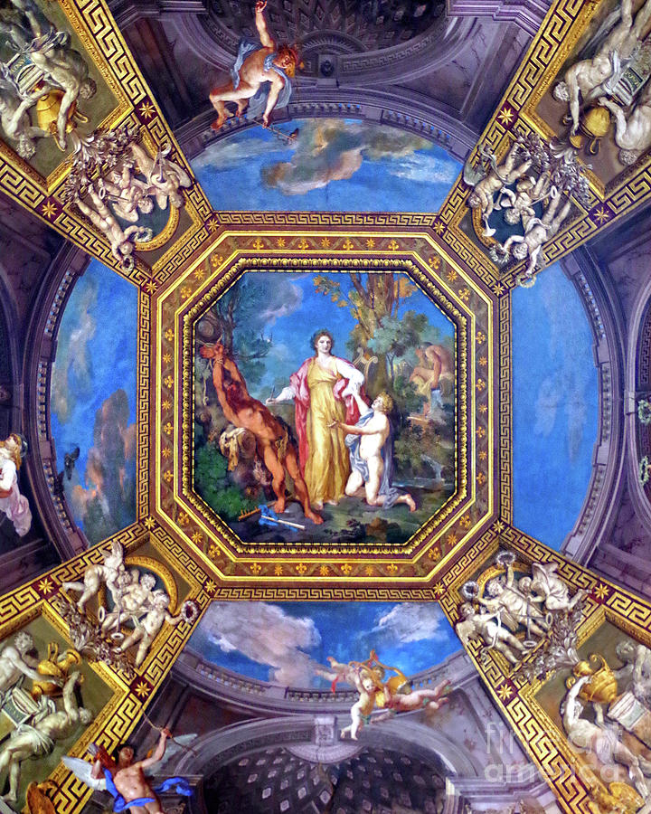 Ceiling Of The Sala Delle Muse - Vatican Museums Photograph by Douglas Taylor - Pixels