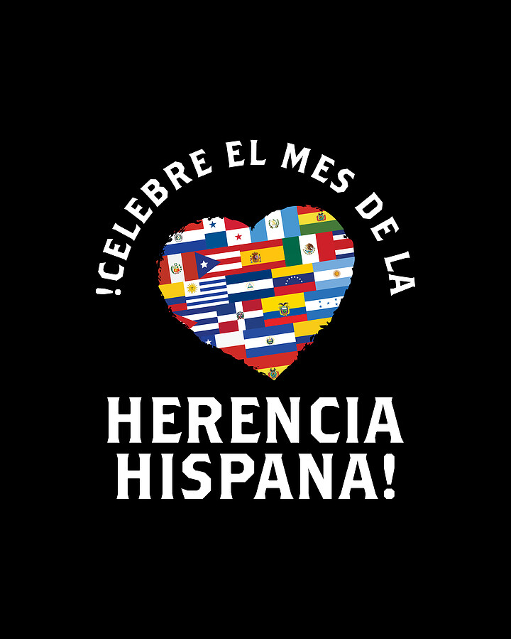 Celebre Mes De La Herencia Hispana Hispanic Heritage Month print ...