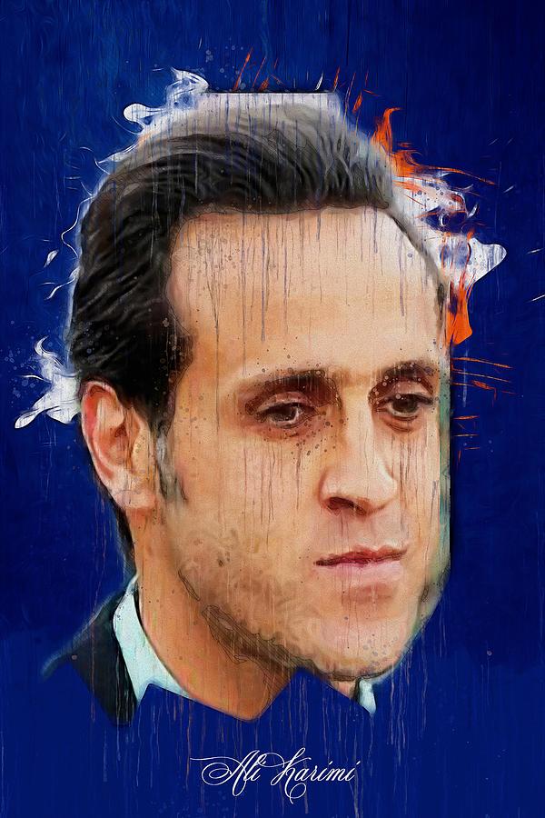 Celebrity Ali Karimi famous sport athlete colorful Digital Art by Jessica Colby - Pixels