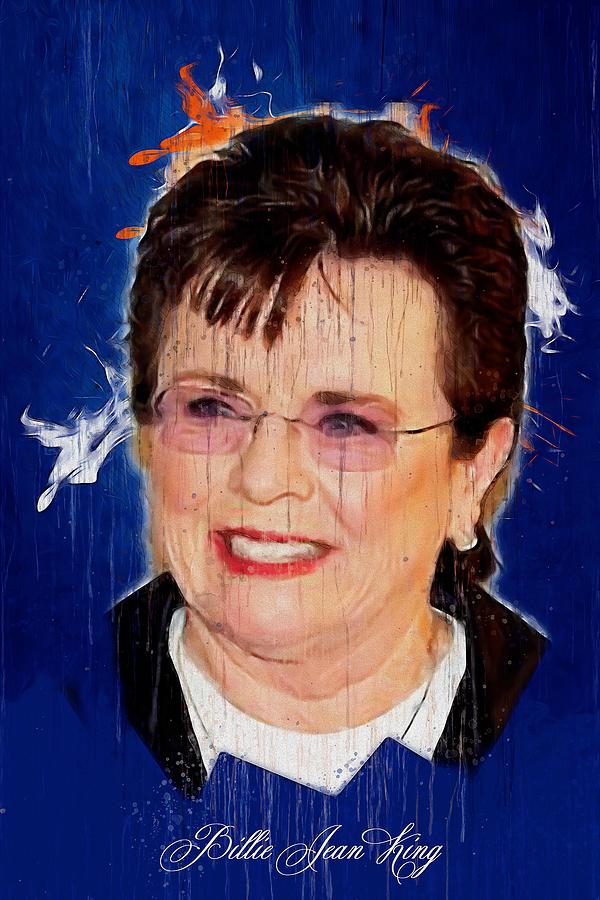 Celebrity Billie Jean King Digital Art By Jessica Colby Pixels